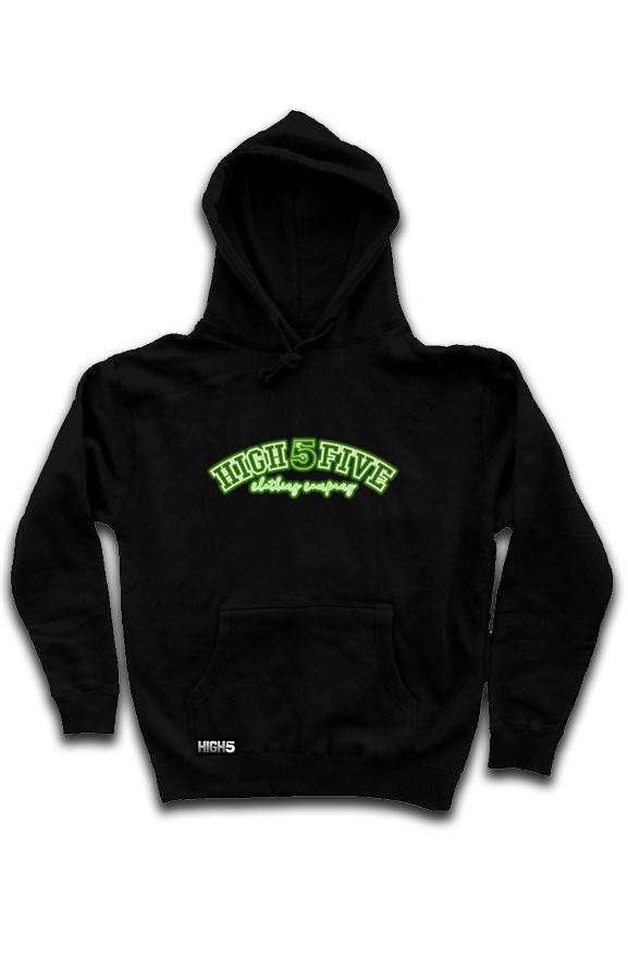 High Five NEON GREEN Pullover Hoodie - Comfort Fit Hoodie - High Five ...